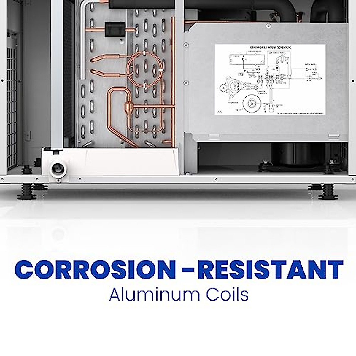 AprilAire E130 Pro 130-Pint Whole-House Dehumidifier + Model 76 Wall Mount Dehumidifier Control, Commercial-Grade Whole-Home Dehumidifier for Basement, Crawlspace, or Whole House up to 7,200 sq. ft.