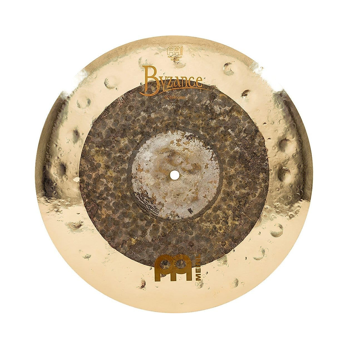 Meinl Cymbals Byzance 16" Dual Crash — Made in Turkey — Hand Hammered B20 Bronze, 2-Year Warranty, Single (B16DUC)