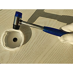 Rubber Hammer-KAIHAOWIN-25mm Small Rubber Mallet-Double Face Hammer with Soft/Hard-Anti-Slip Stainless Steel Ergonomic Grip with Low Recoil for Household Project Camping Woodworking without Damage