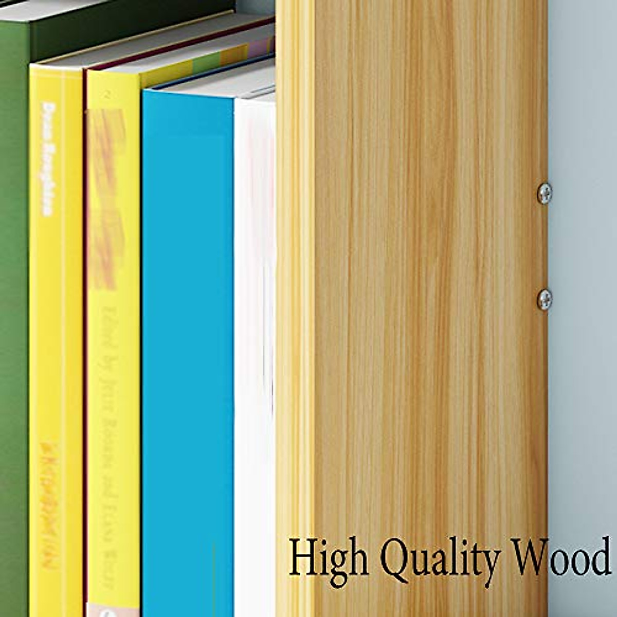 Catekro Desktop Bookshelf, Table Top Shelves, Desktop Shelves & Office Shelves, Desk Organzier， Storage Rack Adjustable Wood Display Simple Style Suitable for Study School（Black）