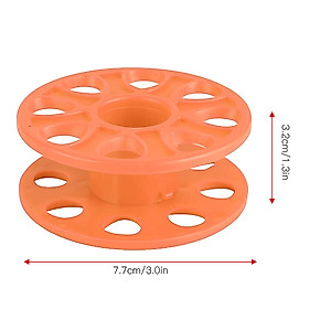 VGEBY Diving Finger Spool, Black Plastic Diving Spool Plastic Diving Compact Finger Spool Reel Diver Underwater Accessory(Bright Orange) Diving