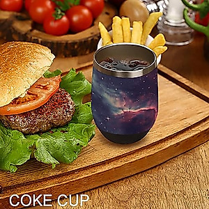 WYUSPGK 304 Stainless Steel Insulated Cup, Star Field Print Smooth Rim, Durable & Reusable - Perfect for Office, Home, And Travel
