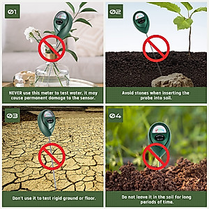 Thlevel Plant Moisture Meter, Plant Water Meter, Soil Moisture Meter for House Plants for Garden, Lawn, Farm, Indoor & Outdoor Use, No Batteries Required (2 Packs Green)