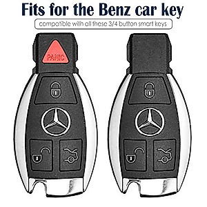 Lcyam Key Fob Cover Case Carbon Fiber Pattern for Mercedes Benz C E M S CLS CLK GLK GLC G Class CLA GLK350 GLA 250 C300 AMG 2019 GLC 300