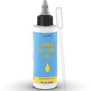 Glass Cutting Oil with Precision Application Top, Suitable for an Array of Glass Cutter and Glass Cutting Tools, 4 oz Premium Glass Cutting Oil for Glass Cutters/Tiles/Mirrors/Mosaic - by Camdios