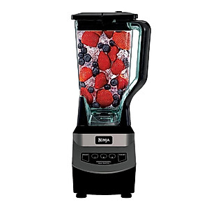 Ninja NJ601AMZ Professional Blender with 1000-Watt Motor & 72 oz Dishwasher-Safe Total Crushing Pitcher for Smoothies, Shakes & Frozen Drinks, Black
