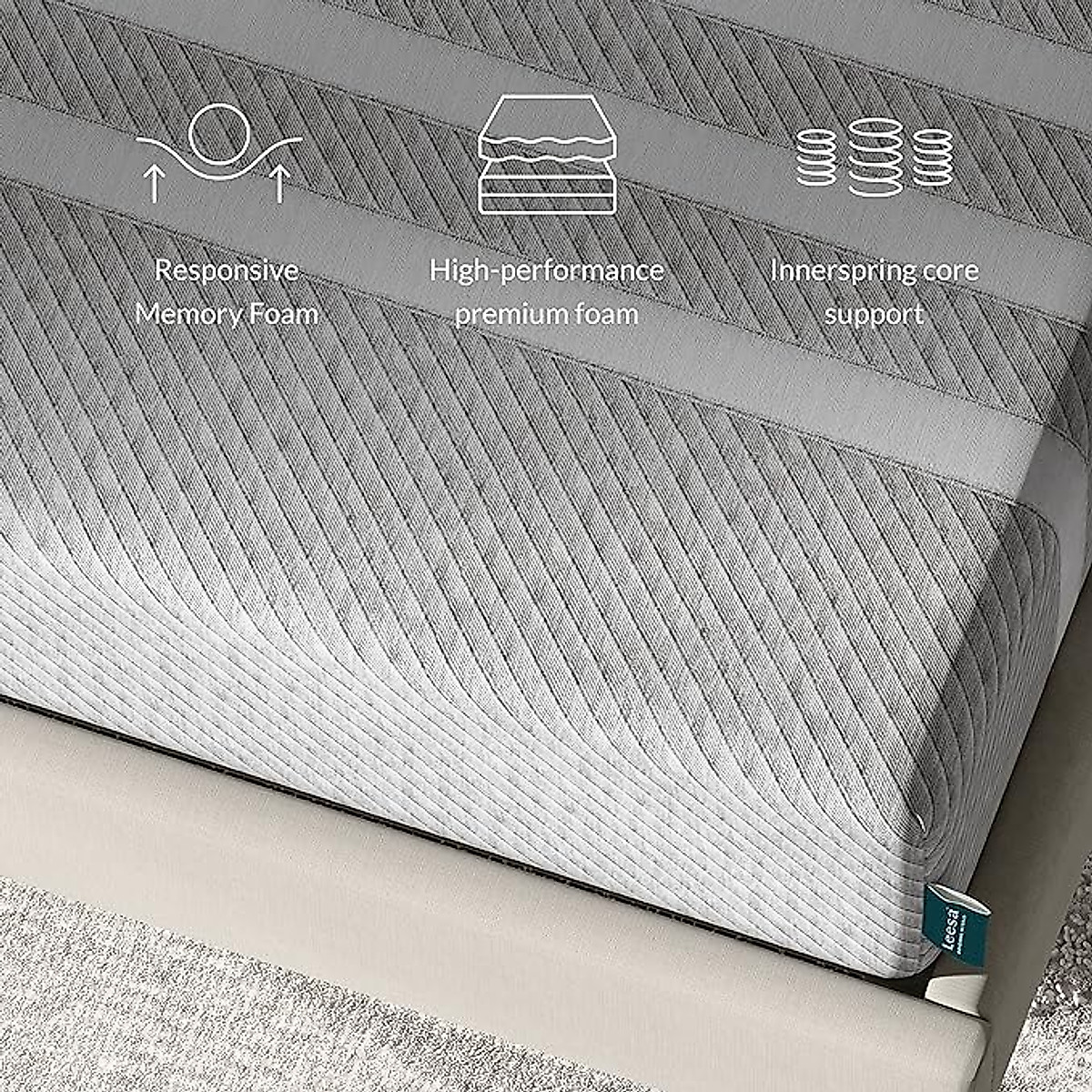 Leesa Original Hybrid 11" Mattress, Full, Premium Cooling Foam and Individually Wrapped Springs/CertiPUR-US Certified / 100-Night Trial