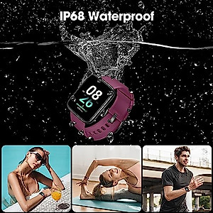 EURANS Smart Watch 45mm, AMOLED Fitness Watch with Heart Rate/Sleep Monitor Steps Calories Counter, IP68 Waterproof Activity Tracker Compatible with Android iOS