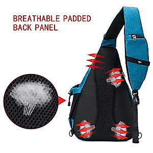TurnWay Water-Proof Sling Backpack/Crossbody Bag/Shoulder Bag for Travel, Hiking, Cycling, Camping for Women & Men (Blue)