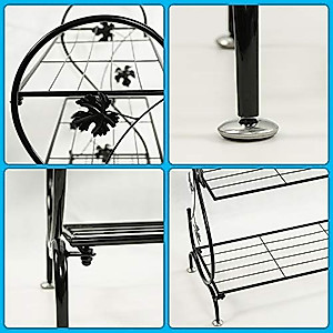 CLSYO 3-Tier Shoe Rack, Metal Shoe stand Organizer, Shoe Shelf for Storage Closets, Entryway, Hallway and Cloakroom, Black