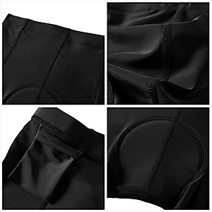 KID1234 Boys Cycling Pants 3D Padded Shorts Girls Bike Shorts Black Bike Shorts for Kids