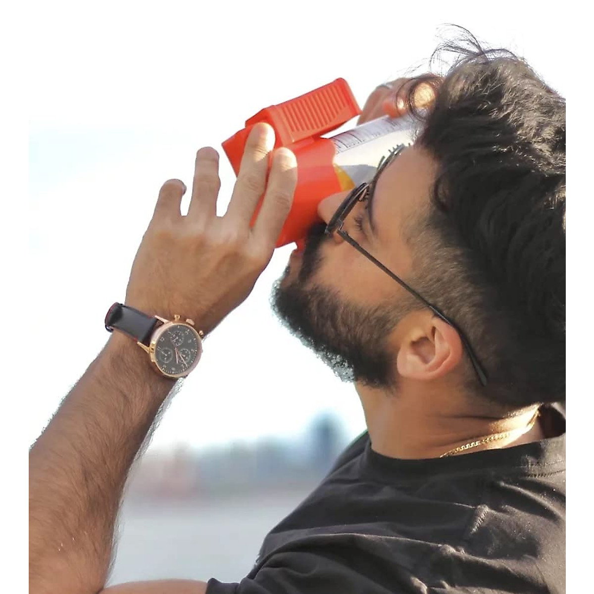 Popchug Shotgun Tool 2.0 Can Opener Pump Action Shot Gunning Tool Coke/Sprite/ Beer/ HardSeltzer Sender This Will Take You’re House Parties Tailgates and More To The Next Level (BLUE)