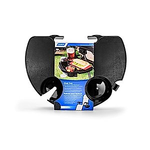 Camco Zero Gravity Chair Tray - Features 2 Cup Holders & Built-in Hook for Bags - Textured Non-Slip Surface & Drainage Holes in Cup Holders (51834)