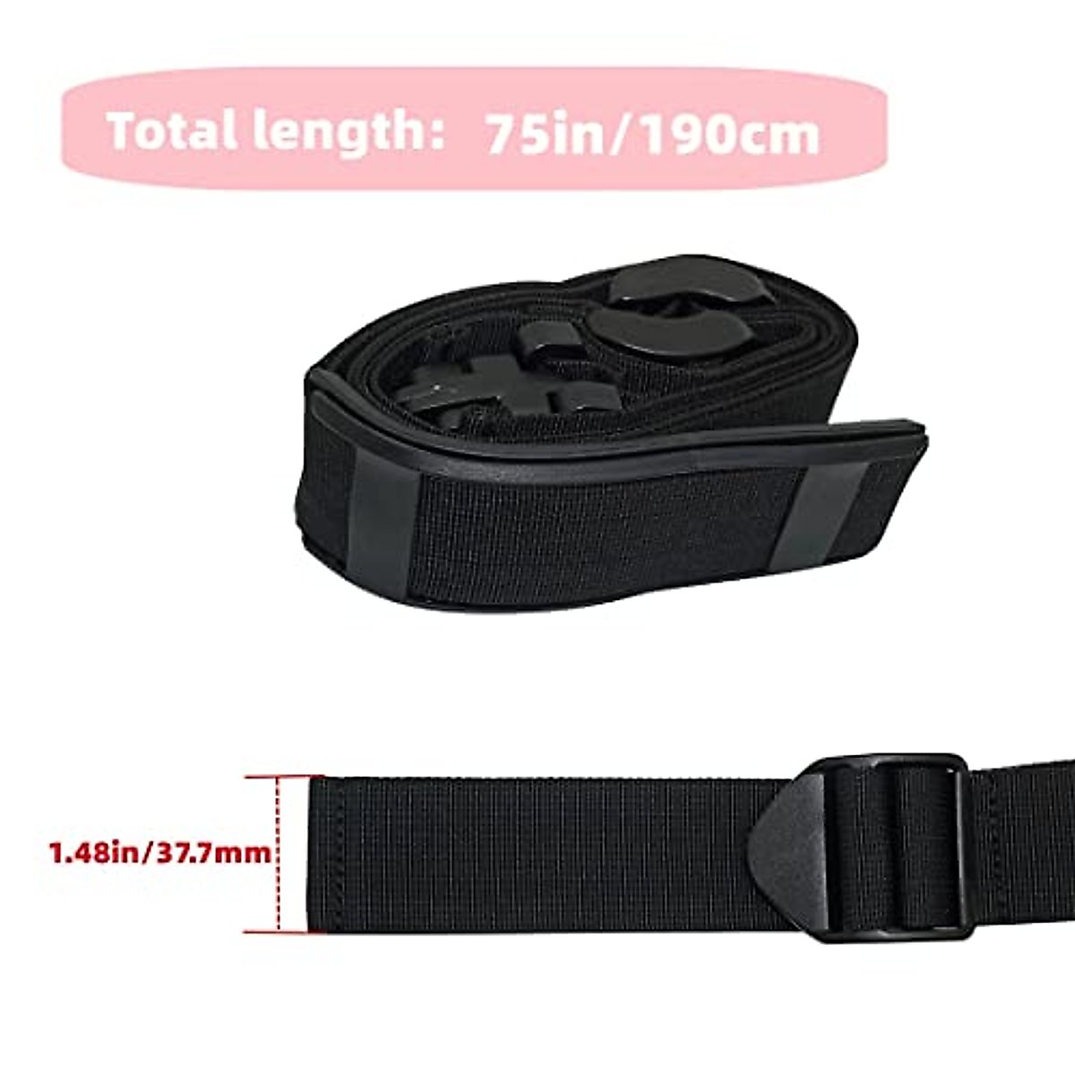 Taruimoo Outdoors Universal Trash Can Lid Strap Bin Strap Garbage Lock，with mounting Screw and Buckle Key, Adjustable dustbin Safety Lock Belt Garbage Can Security System