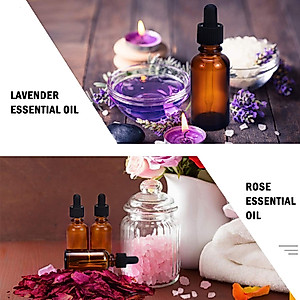 YoleShy 1oz Glass Dropper Bottle,99 Pack Amber Glass Bottles with Glass Droppers and Black cap for Essential Oils, Lab Chemicals, Perfumes