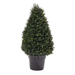 Home Pure Garden Artificial Cypress Topiary-37” Tower Style Faux Plant in Sturdy Realistic Indoor or Outdoor Potted Shrub Décor