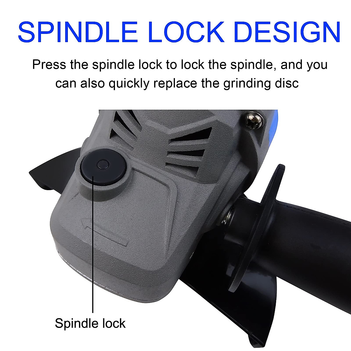 Cordless Angle Grinder, Polishing and Cutting Tool, 6000mAh Lithium-ion Battery, 4-1/2 Inch Brushless Angle Grinder, Portable Grinder with Charger and Storage Bag