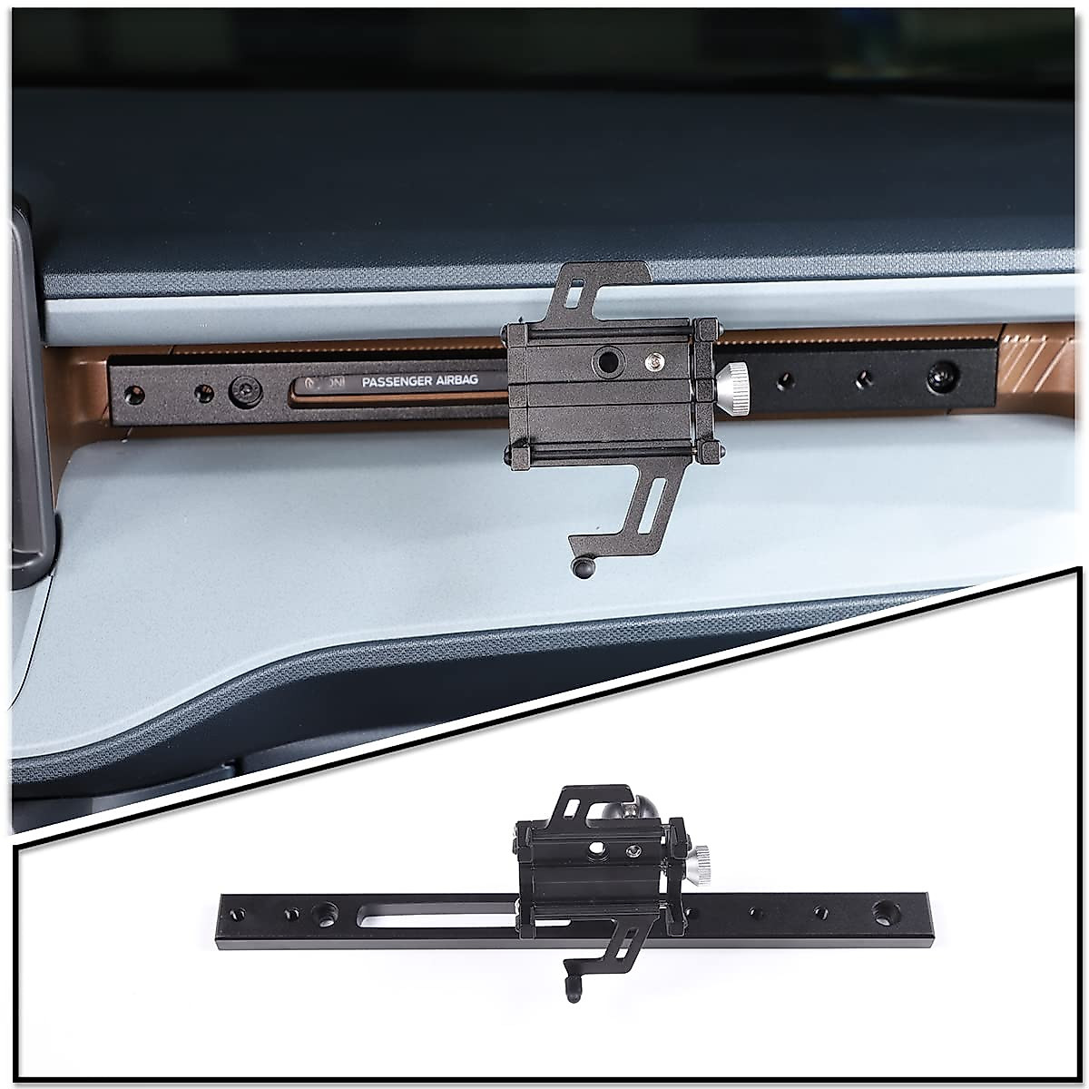 CHEAYAR Multifunctional Car Phone Holder Fit for for*d Maverick 2022 2023, Dash Panel Track Cell Phone Mount for Car Dashboard Air Vent, Handsfree Dash Phone Stand