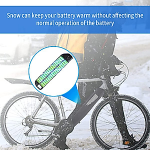 EATAKWARD Light-reflecting E Bike Battery Protective Cover for Integrated Ebike Battery Protection Cover Frame E-Bike Accessory Protective Case for Cold Resistant, Dustproof (M C(11.8"-15.0"))