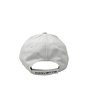 C8 Corvette Hat - Next Generation Cap with Carbon Fiber Accent Bill - Officially Licensed by GM White