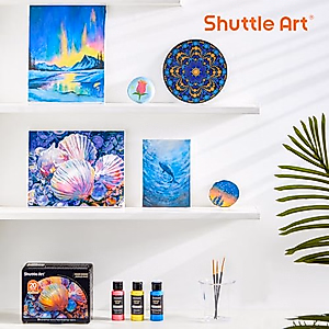 Shuttle Art Color Change Acrylic Paint, 20 Chameleon Colors Acrylic Paint, 60ml/2oz Bottles, Iridescent Paint for Artists, Beginners, Kids Painting & Crafting on Canvas, Rocks, Wood, Fabric, Ceramic