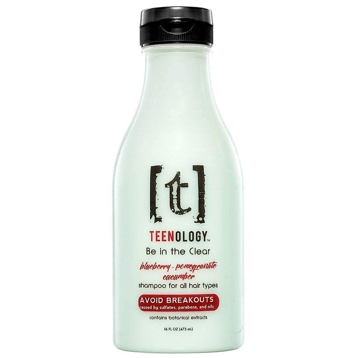 Teenology Shampoo and Conditioner Bundle (Save 5%) - Avoid Forehead Acne and Breakouts - No Sulfates or Parabens, Noncomedogenic, Natural Botanical Extracts, Blueberry Pomegranate Cucumber - 16 oz.