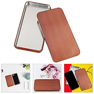 Cabilock Desktop Stand Desktop Stand Glass Containers 4pcs Metal Portable Storage Box Empty Tins with Lid Screen Protector Organizer Desktop Stand Glass Containers Glass Containers