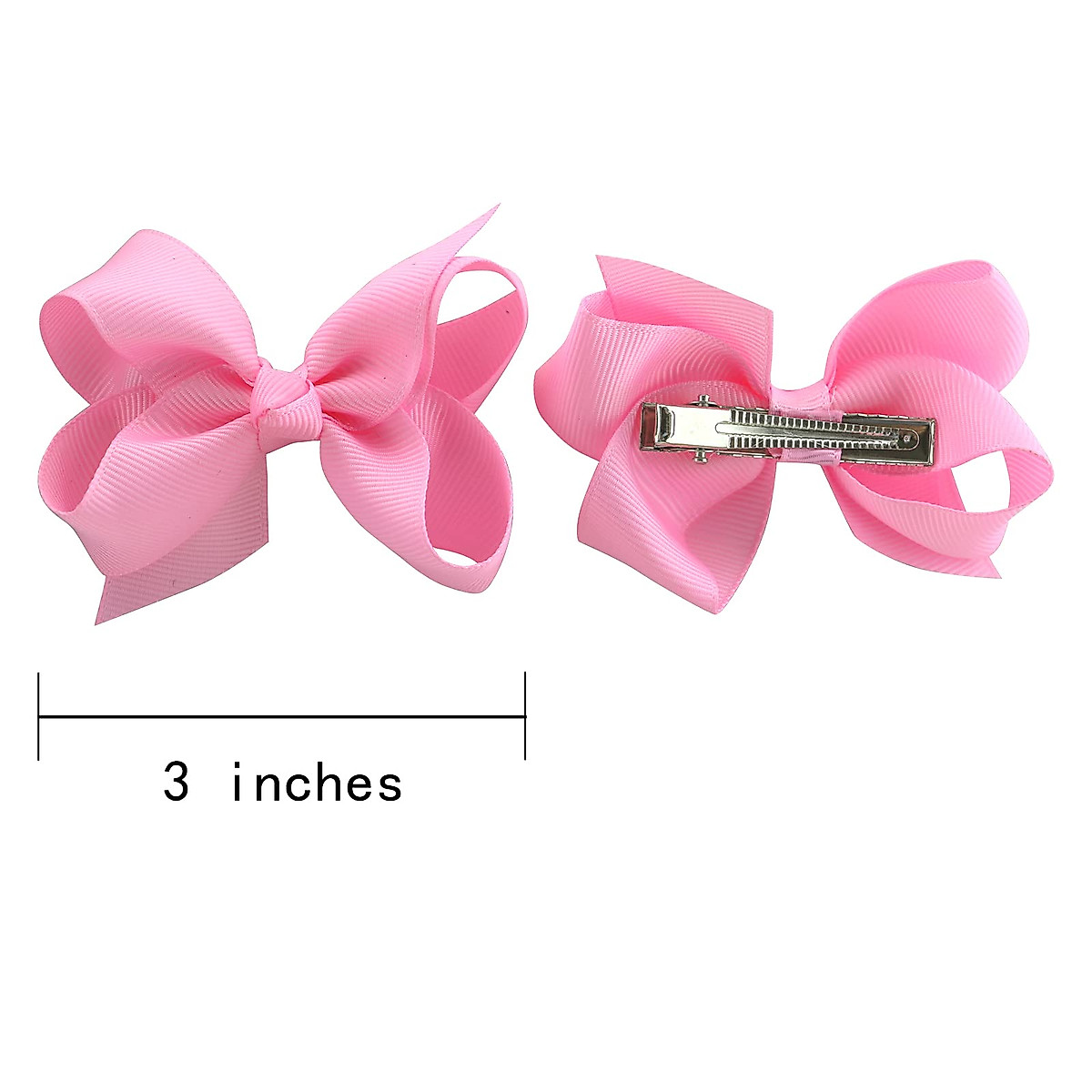 60Pcs 3 Inch Hair Bows For Toddler Girls Kids Clips Accessories Babies Pigtail Age 1 2 3 4 5 6 Years Old (30colors x 2)