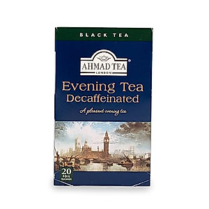 Ahmad Tea Black Tea, Decaffeinated Evening Teabags, 20 ct (Pack of 6) - Decaffeinated and Sugar-Free