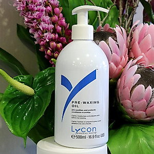 Lycon Pre-Waxing Oil, Waxing Prep, Soothing Wax Oil Made with Apricot Kernel Oil, Jasmine, and Chamomile, Pre-Wax Oil for Home and Salon Use, 500ml