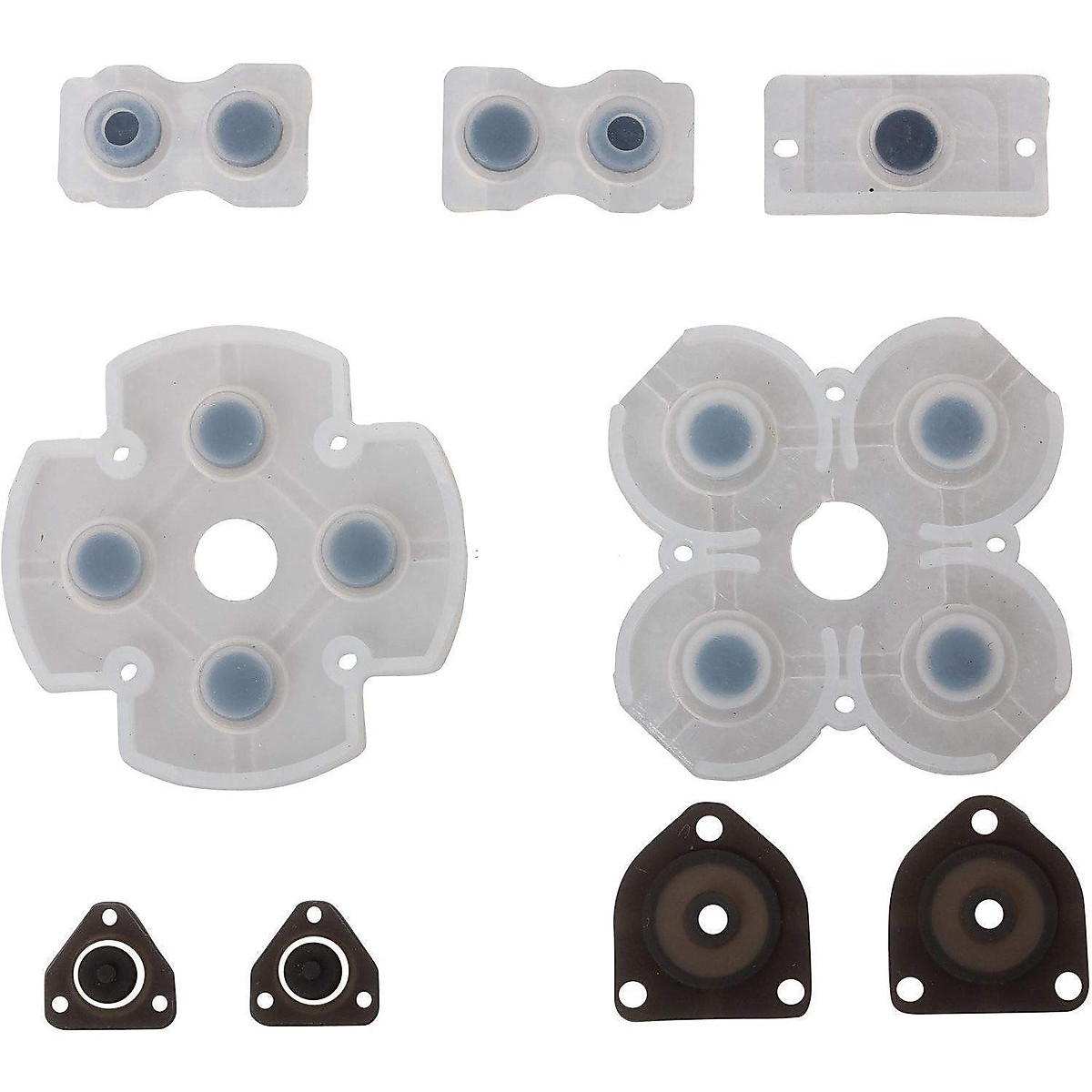 for Sony Playstation 4 PS4 for Dualshock 4 L1 R1 L2 R2 Trigger Springs Buttons + 2 Joystick Thumb Sticks + 2 Joystick Silicone Caps + 2 Springs + 1 Screwdriver + 1 Set Silicone Conductive Rubber Pads