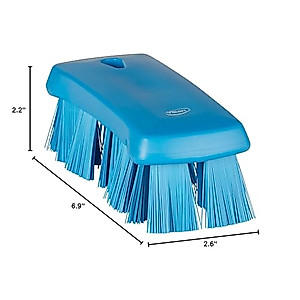 Vikan 38913 UST 6.9" Hand Brush - Stiff, Blue