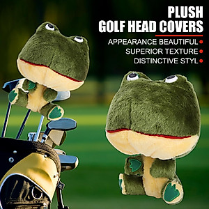 Golf Club Covers,1 pcs Plush Golf Head Covers Club Protective Driver Headcover Frog Shape,Golf Gift & Golf Bag Accessories