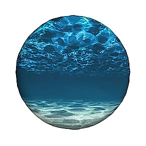 Ocean Spare Tire Cover 14 Inch Waterproof Dust-Proof Wheel Protector Wheel Tire Cover Fit for Trailer, Rv, SUV and Many Vehicle