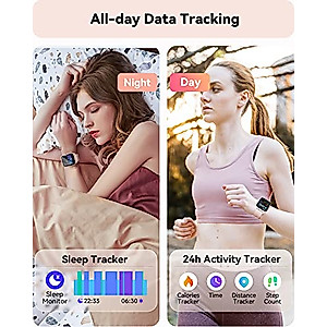 Smart Watch for Women,1.8"Fitness Watch(Answer/Make Call),Alexa Built-in, [24H Heart Rate Sleep Blood Oxygen Monitor],5ATM Waterproof,100+Sports Modes Step Calorie Women Watches for iOS&Android Phones