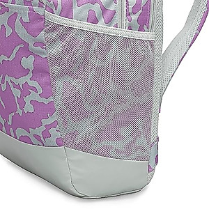 Nike Womens Brasilia Printed Backpack Light Silver/Rush Fuchsia/White