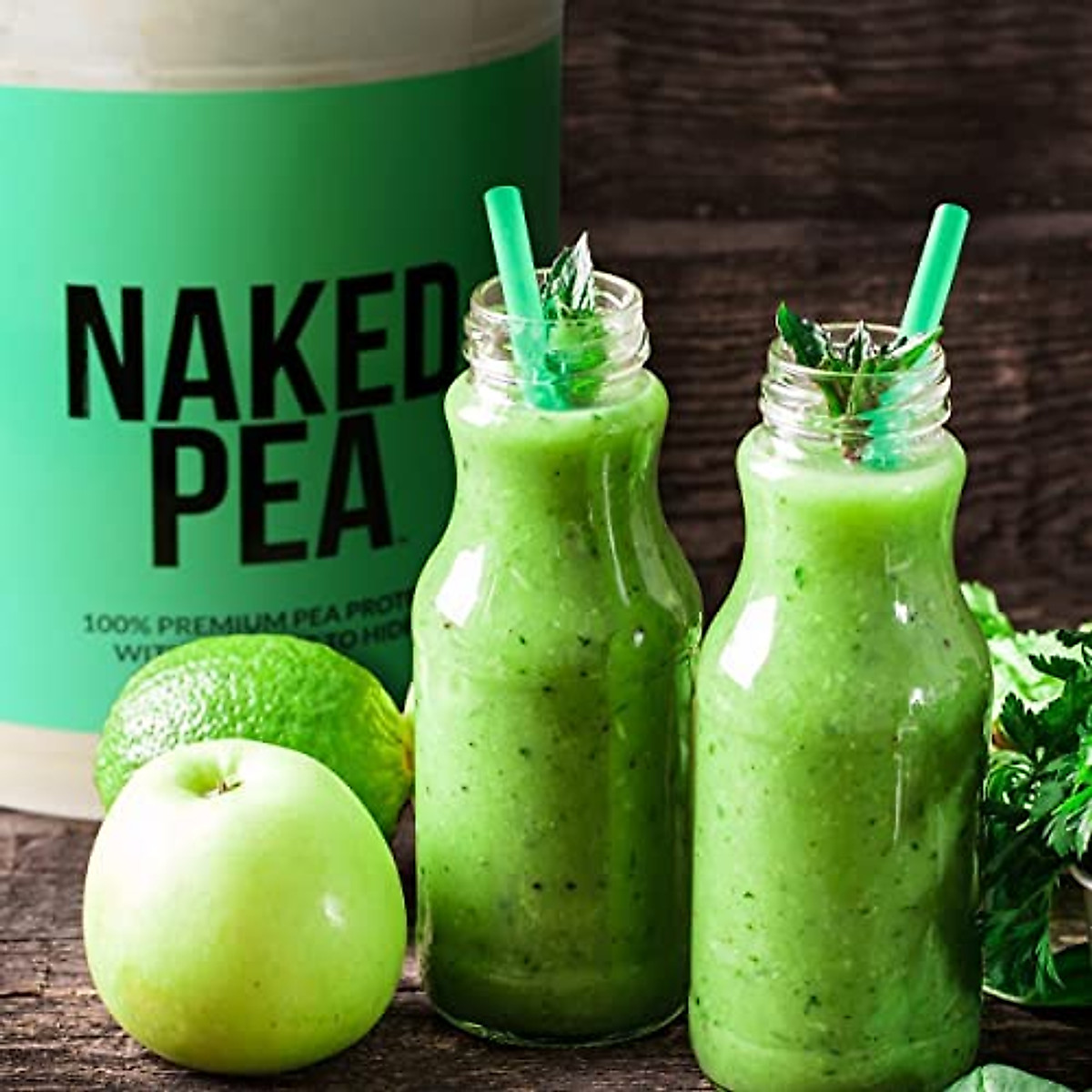 NAKED nutrition 5LB 100% Pea Protein Powder from North American Farms - Vegan Pea Protein Isolate - Plant Protein Powder, Easy to Digest - Speeds Muscle Recovery