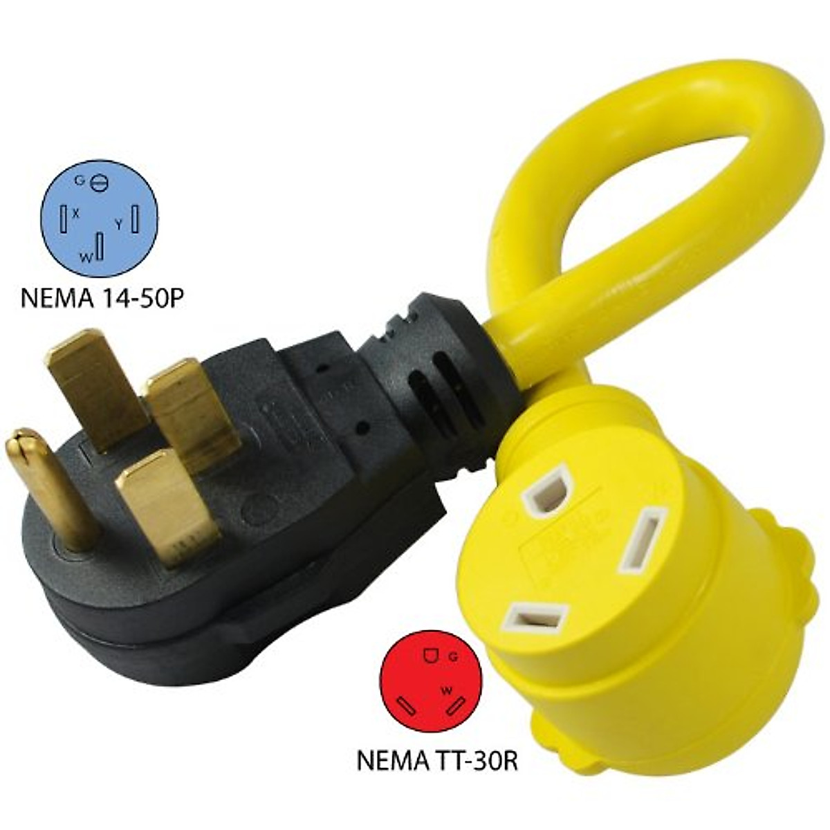 Conntek 14315 50A Male to 30A Female RV Power Pigtail Adapter