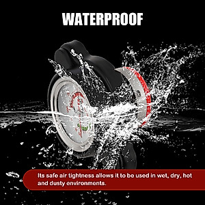 Fogfar 1 PC 1.8 Car High-Pressure Radiator Cap with Temperature Gauge, Durable Metal Automotive Modified Fuel Tank Cap, Universal Vehicle Radiator Cap Accessories for Motorcycle Truck SUV (Black)