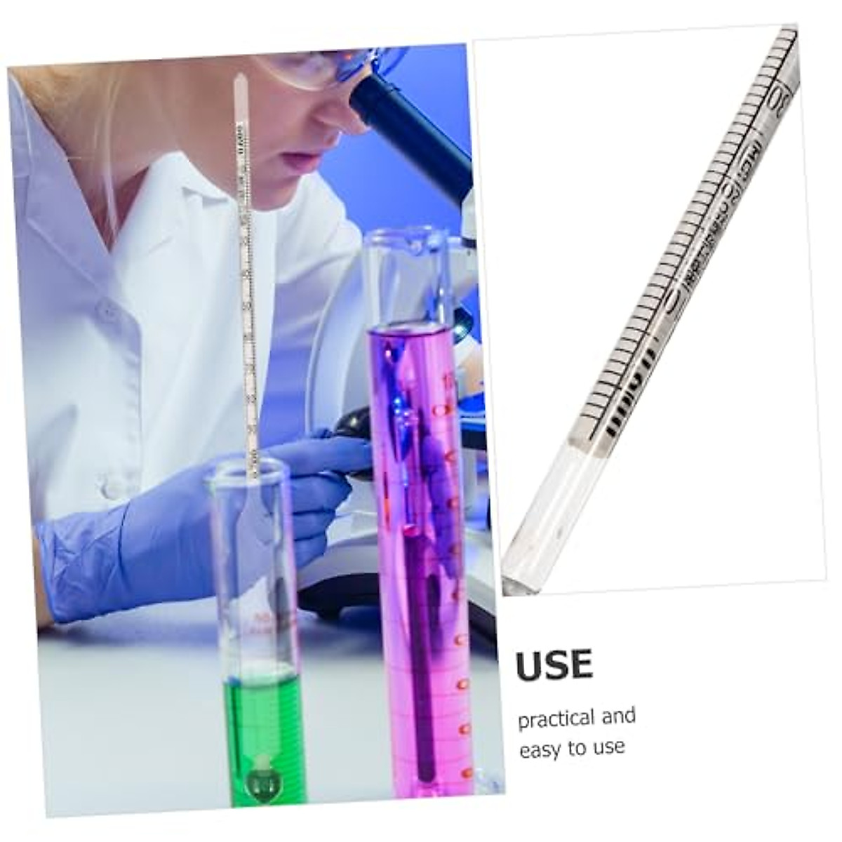 FUNOMOCYA Hydrometer Sugar Density Meter Moisture Content Tester Liquid Measuring Tools Petroleum Meter Liquidometer Liquid Measuring Device Liquid Meter Measure Tool Test Tool Glass