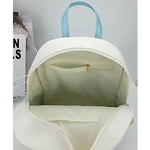 Oymyia Anime Cute Cartoon Bag Cosplay Shoulder Bag Backpack Handbag PU Schoolbags for Kids Girls Fans(Blue)