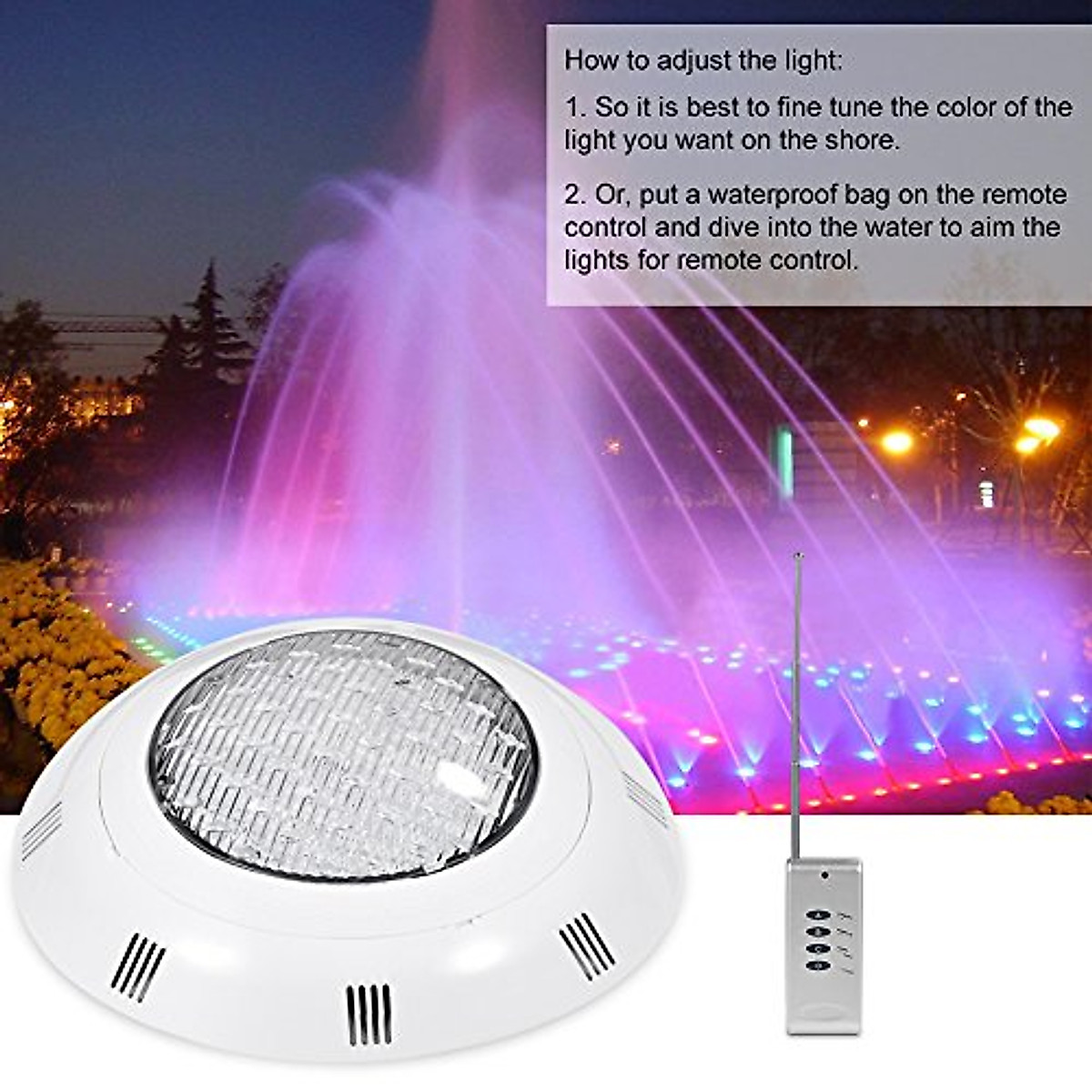 Swimming Pool Light with Remote | 12V 360LED RGB Multi-Color Underwater Light | Waterproof IP68 | Suitable for Aquarium, Garden, Wedding, Party