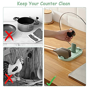 Multifunctional Spoon Rest, 2PCS Foldable Pot Lid Holder Spoon Rest Pan Pot Cover Lid Rack Shelf Stand Holder for Stove Top Kitchen Gadgets Utensil Holder for Home Use Stove Spoon Rest