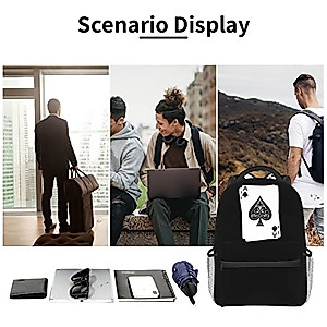 Poker Ace Of Spades Backpack Student Bag Work Light Schoolbag Traveling Handbag Leisure Knapsack