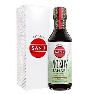 San-J - No Soy Tamari - Specially Brewed Soy Sauce Alternative - 10 oz. Bottle