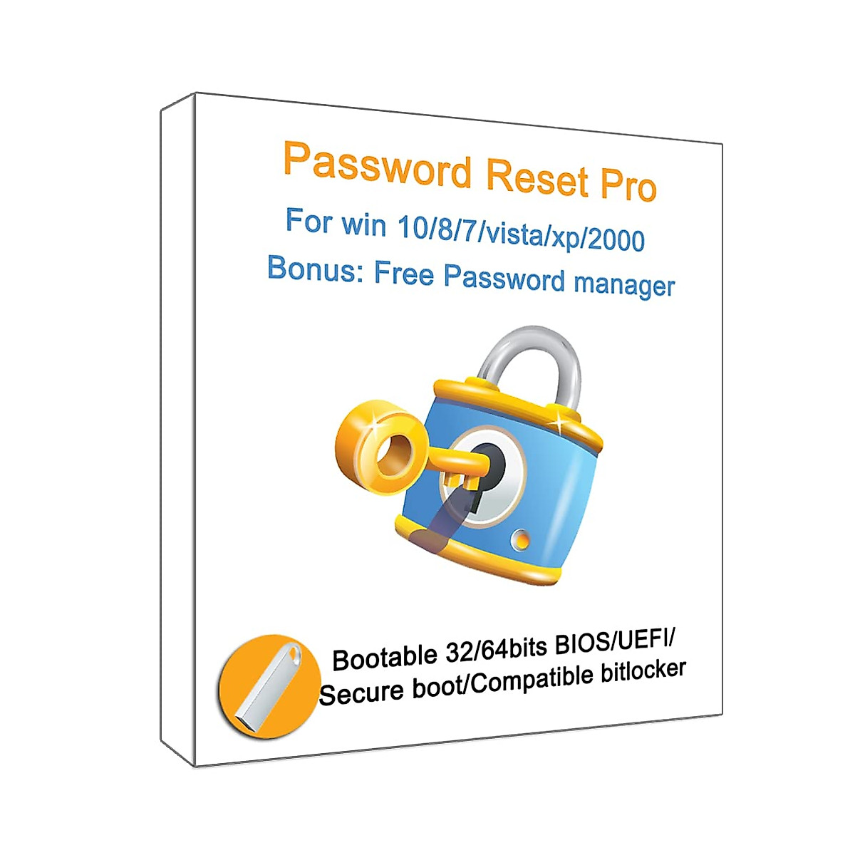 32GB USB Compatible Password Reset Recovery | Remove Reset Recover login Password | Unlock Coumputer | Bonus: Password Manager | Compatible with Windows XP,Vista,7,8.1,10,Server