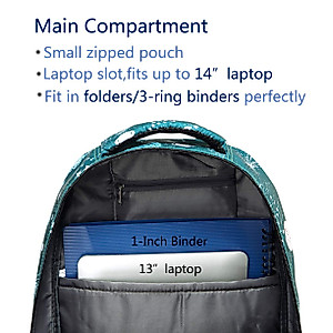 BLUEFAIRY Kids Backpack for Teenage Girls Elementary School Bags Middle High School Teal Bookbags Teenagers (Cyan)