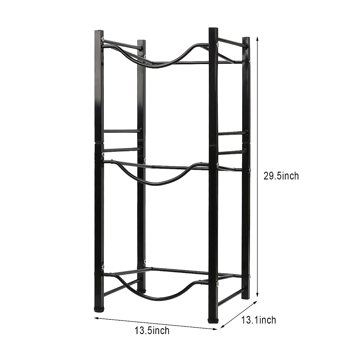 HOXHA Water Jug Holder 5 Gallon Water Jug Rack Heavy Duty Water Bottle Organizer Shelf Water Jug Dispenser Stand for Kitchen Home Office, 3 Slot