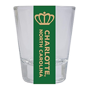 Charlotte North Carolina The Queen City Trendy Souvenir Round Shot Glass