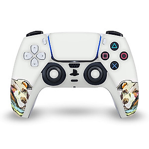 Head Case Designs Officially Licensed Michel Keck Pitbull Art Mix Vinyl Faceplate Sticker Gaming Skin Decal Cover Compatible With Sony PlayStation 5 PS5 DualSense Controller